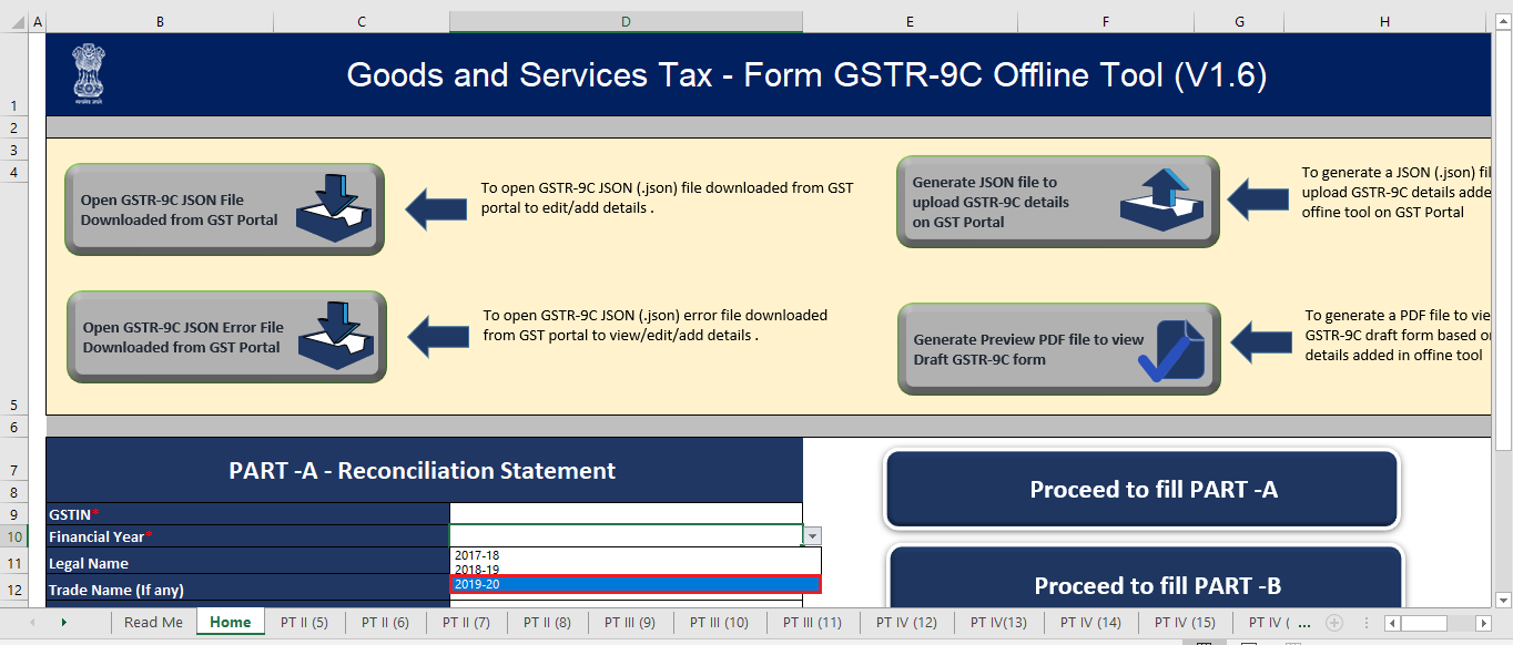 Offline Utility of GSTR-9C Annual Return for the FY 2019-20 is now ...