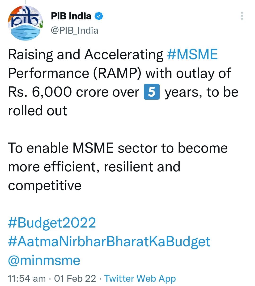 Raising and Accelerating MSME Performance with outlay of Rs. 6,000 ...