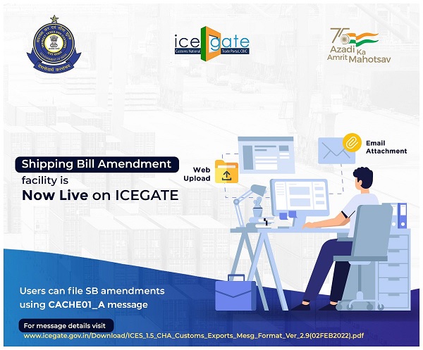 CBIC enabled the Shipping Bill amendment facility on ICEGATE | A2Z ...