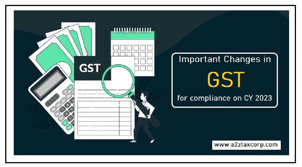 Important Changes in GST for compliance on CY 2023 | A2Z Taxcorp LLP